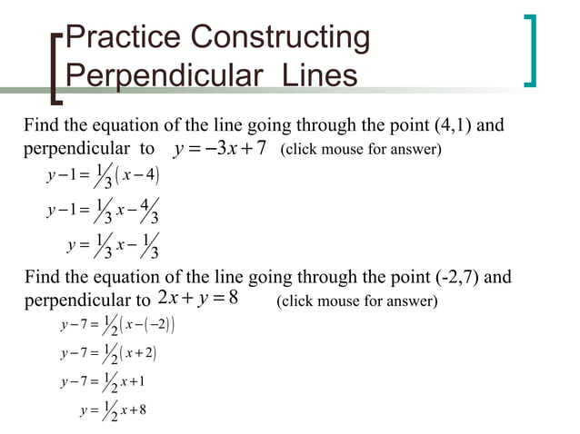 Parallel and perpendicular lines | PPT | Geography | Science