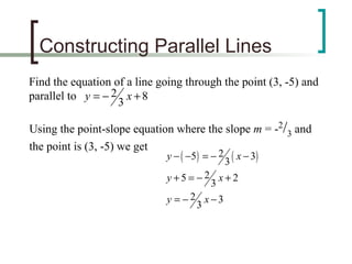 Parallel and perpendicular lines | PPT