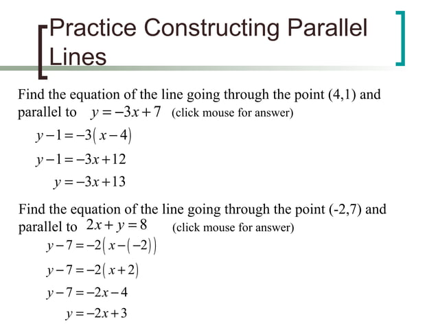 Parallel and perpendicular lines | PPT | Geography | Science