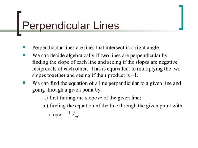Parallel and perpendicular lines | PPT | Geography | Science