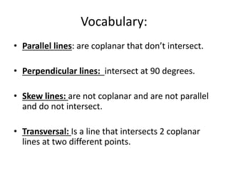 Parallel and perpendicular lines | PPTX