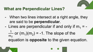PPTX in PARALLEL AND PERPENDICULAR LINES | PPTX