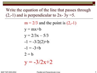 Parallel and perpendicular_lines 1.1 | PPT