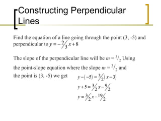 Parallel and perpendicular Lines | PPT