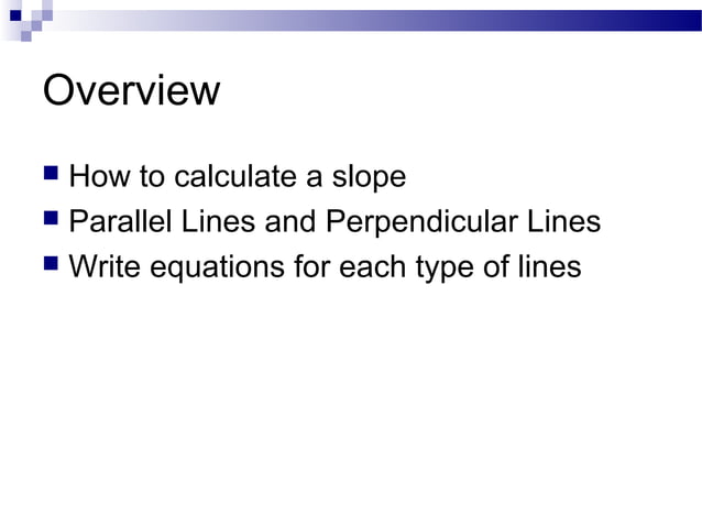 Parallel and Perpendicular Slopes lines | PPT | Geology | Science