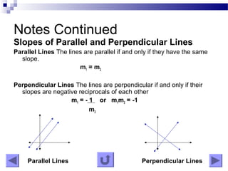 Parallel and Perpendicular Slopes lines | PPT