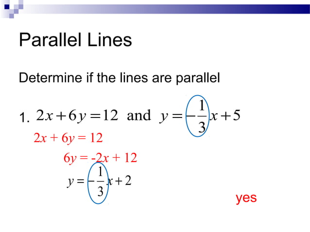 Parallel and Perpendicular Slopes lines | PPT | Geology | Science