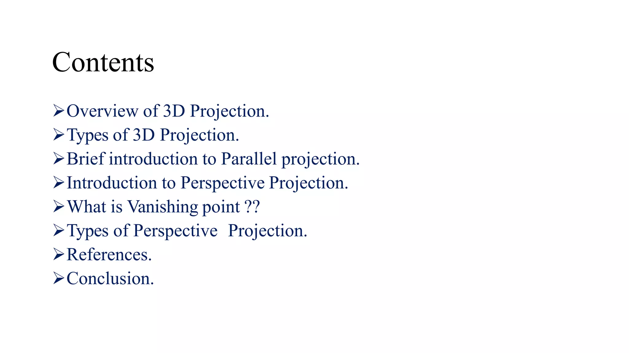 Parallel And Perspective Projection In 3 D Cg Pptx 3 D Graphics Computer Software And
