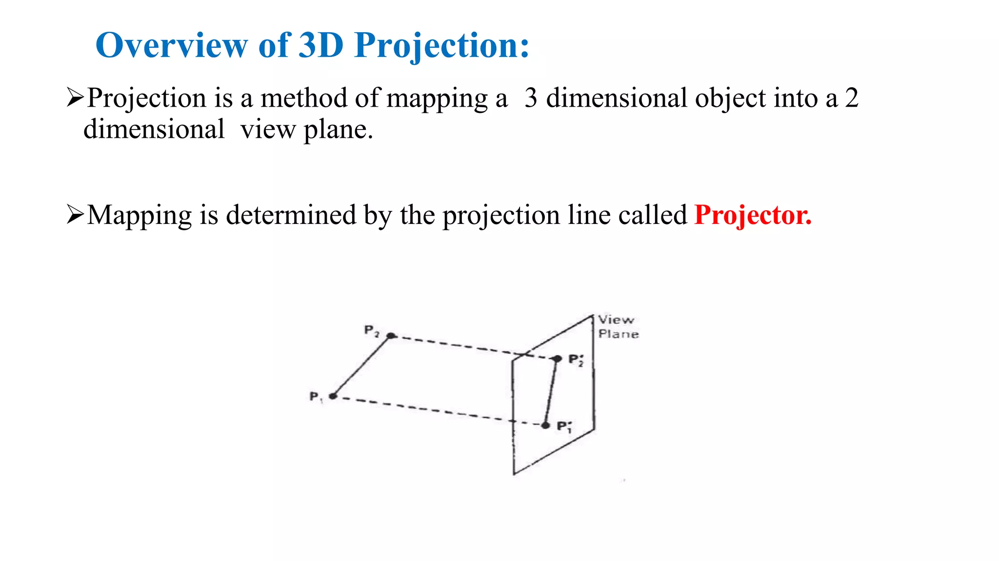 Parallel And Perspective Projection In 3 D Cg Pptx 3 D Graphics Computer Software And