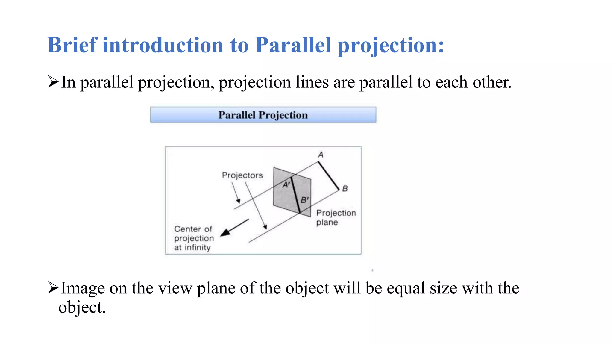 Parallel And Perspective Projection In 3 D Cg Pptx 3 D Graphics Computer Software And