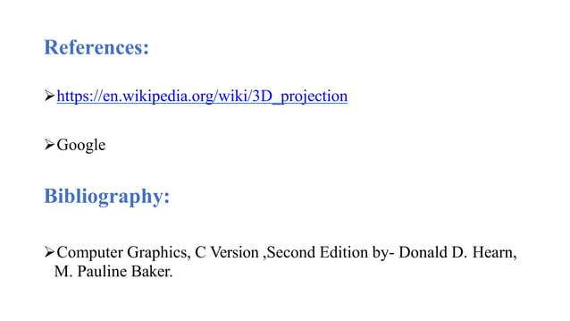Parallel And Perspective Projection In 3 D Cg Pptx 3 D Graphics Computer Software And