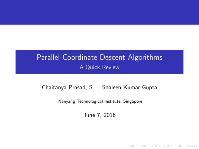 Parallel Coordinate Descent Algorithms | PDF | Programming Languages | Computing