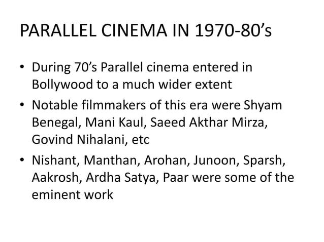 The Great Indian Parallel cinema | PPTX | Movies | Entertainment