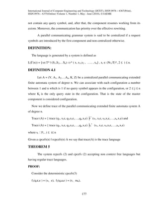 Parallel communicating extended finite automata systems | PDF