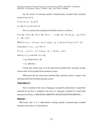Parallel communicating extended finite automata systems | PDF