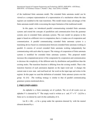 Parallel communicating extended finite automata systems | PDF