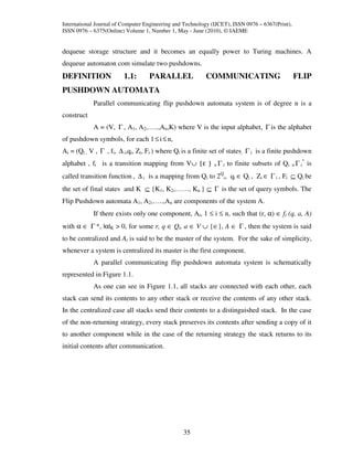 Parallel communicating flip pushdown automata systems communicating by stacks | PDF