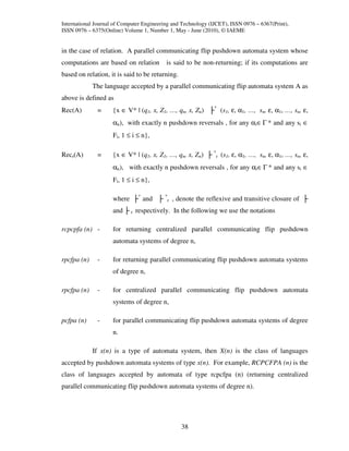 Parallel communicating flip pushdown automata systems communicating by stacks | PDF