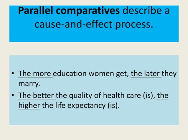 Parallel comparatives | PPTX