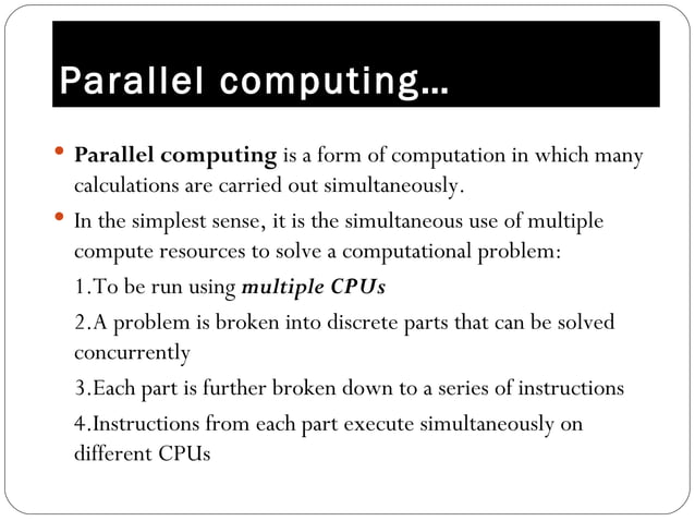 Parallel computing | PPT