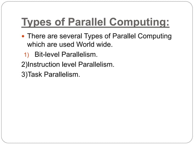 Parallel computing and its applications | PPTX