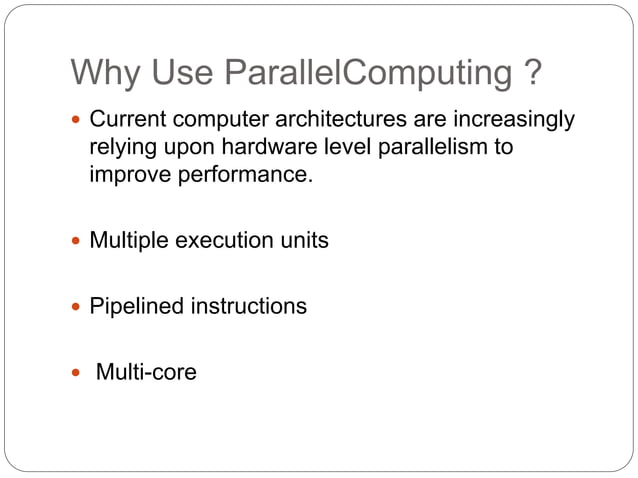 Parallel computing and its applications | PPTX