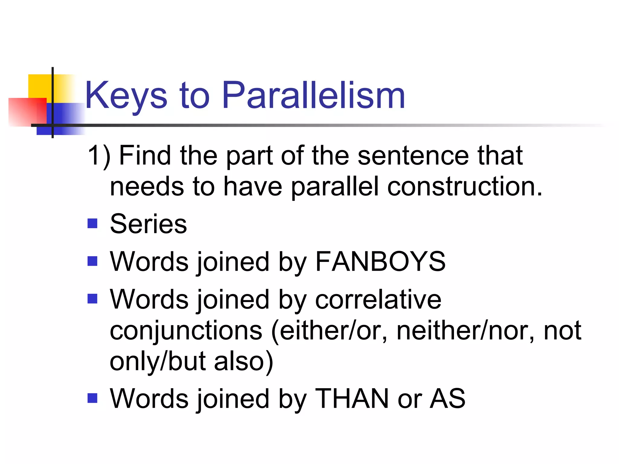 Parallel constr notes powerpoint | PPT