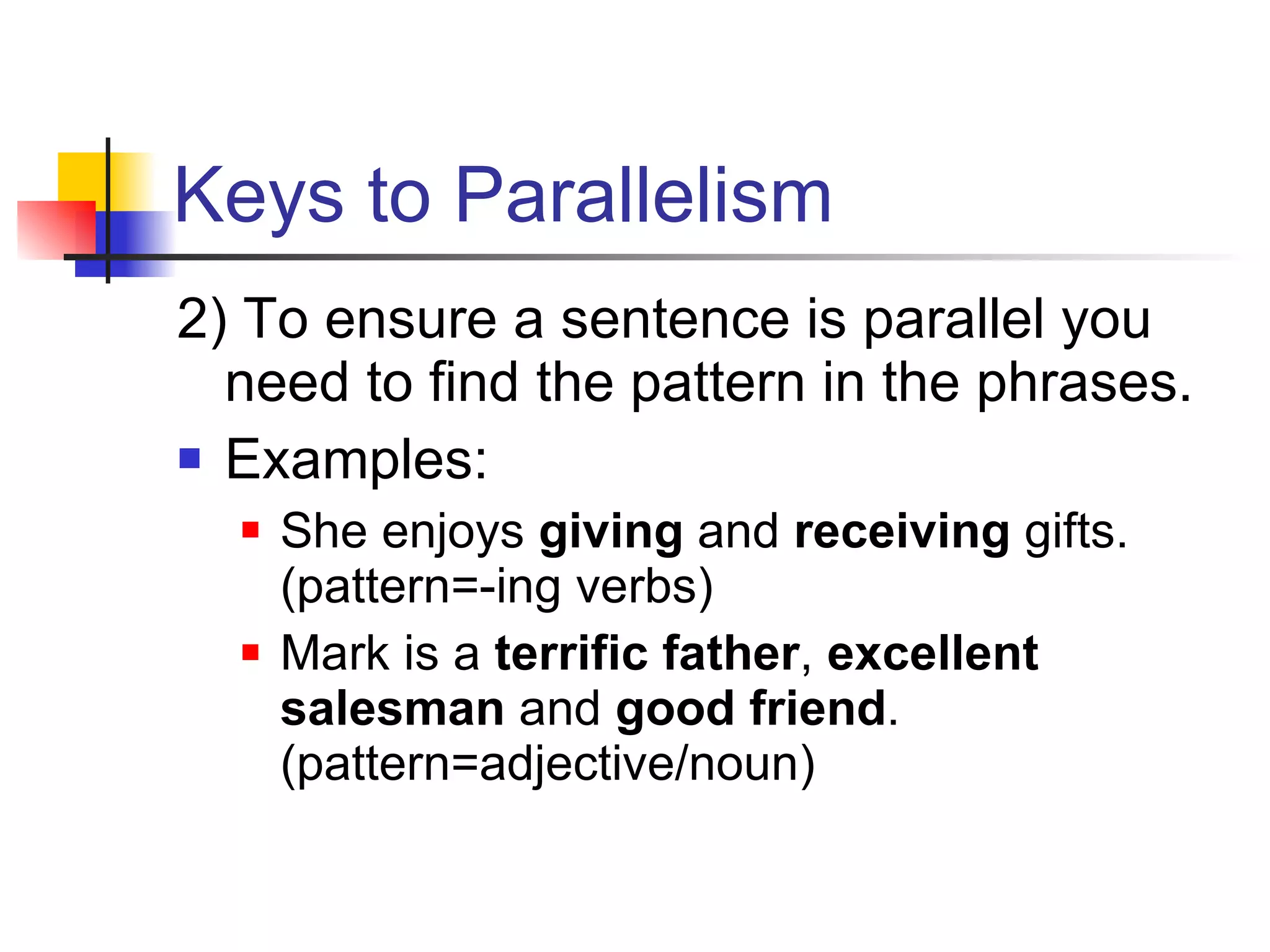 Parallel constr notes powerpoint | PPT