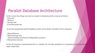 PARALLEL DATABASE SYSTEM in Computer Science.pptx