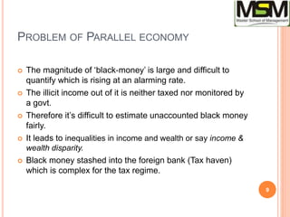 Parallel economy: Issues and Challenges | PPT