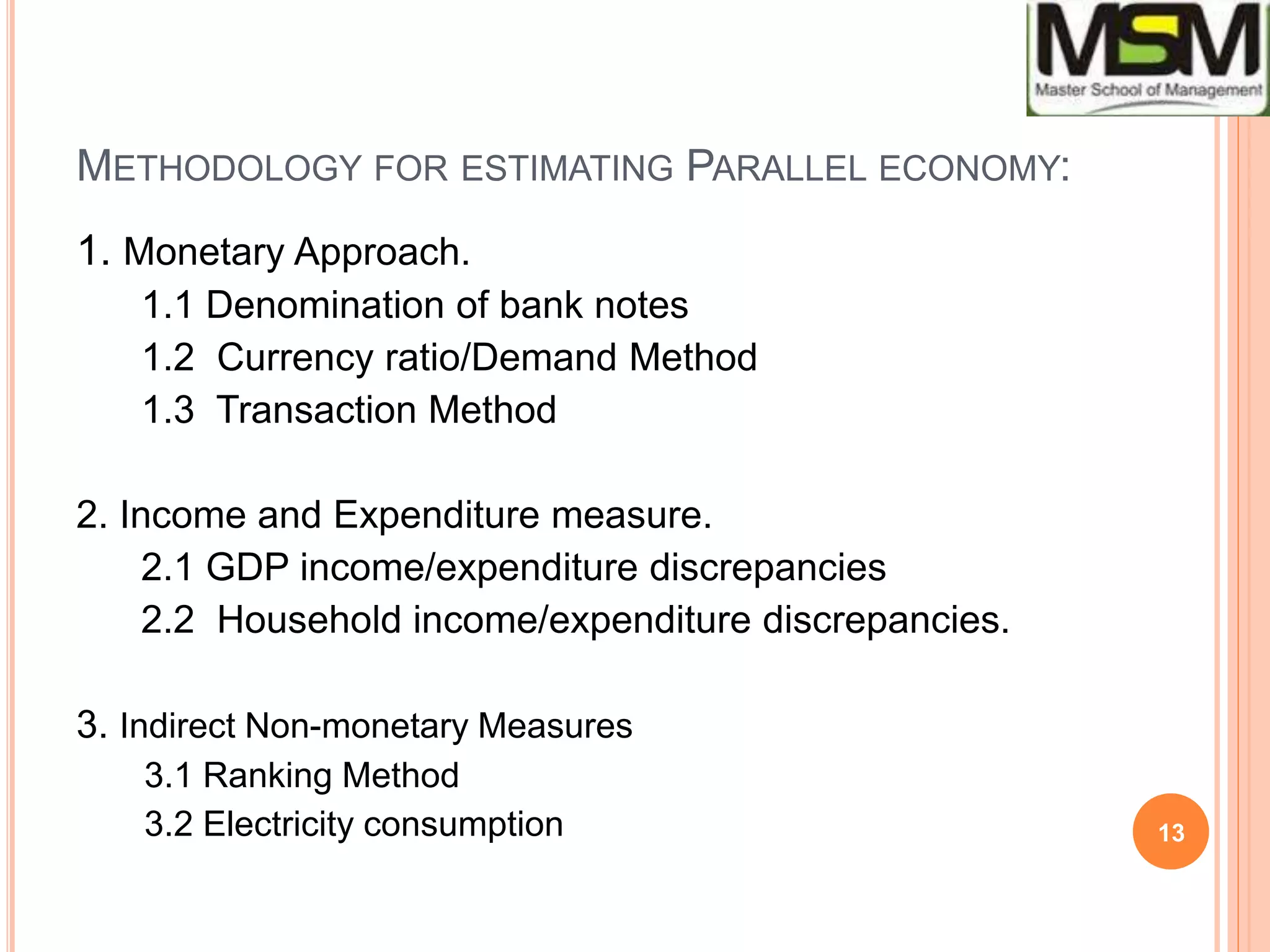 Parallel economy: Issues and Challenges | PPT