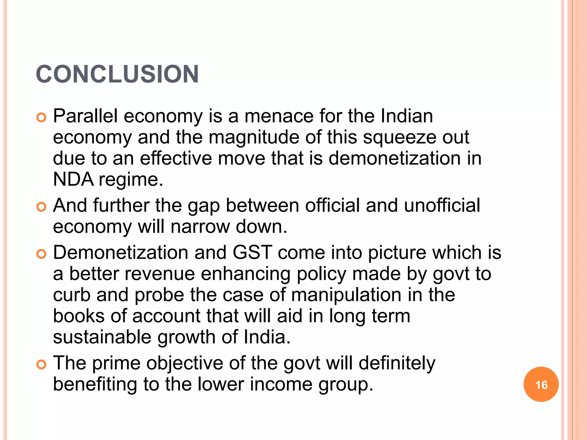 Parallel economy: Issues and Challenges | PPT