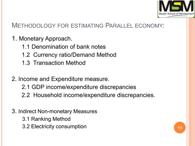 Parallel economy: Issues and Challenges | PPT