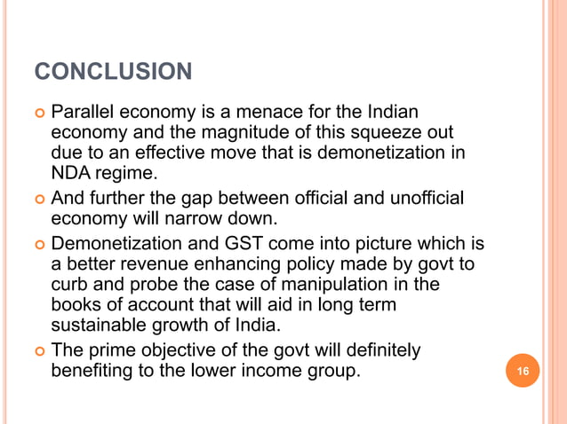 Parallel economy: Issues and Challenges | PPT