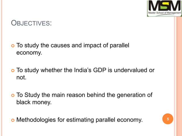 Parallel economy: Issues and Challenges | PPT