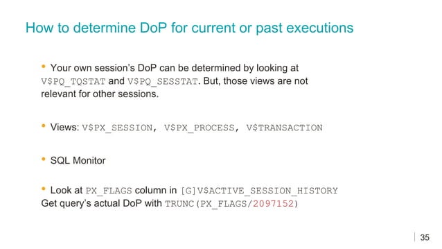 Parallel Execution With Oracle Database 12c Masterclass Ppt