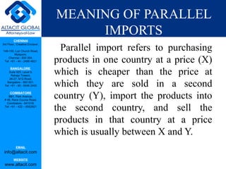 Parallel import of patented goods | PPT