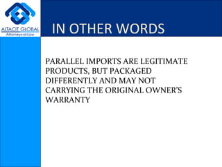 Parallel imports | PPT