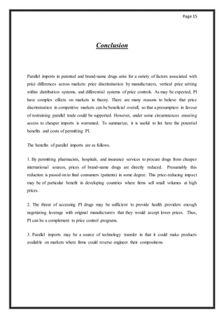 Parallel imports in the public health sector | DOCX