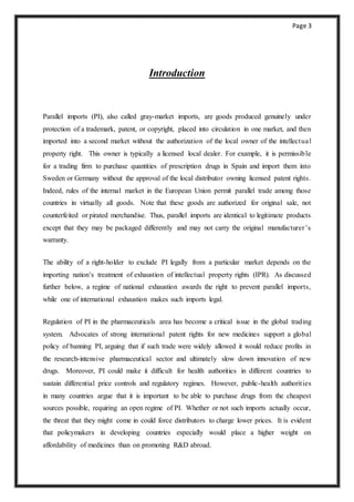 Parallel imports in the public health sector | DOCX