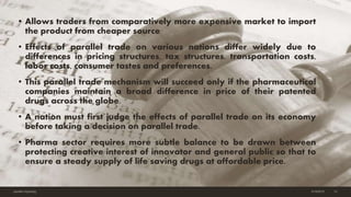Parallel imports of pharmaceuticals ppt | PPTX