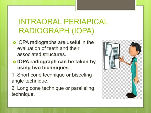 Paralleling and bisecting radiographic techniques | PPTX | Dental ...