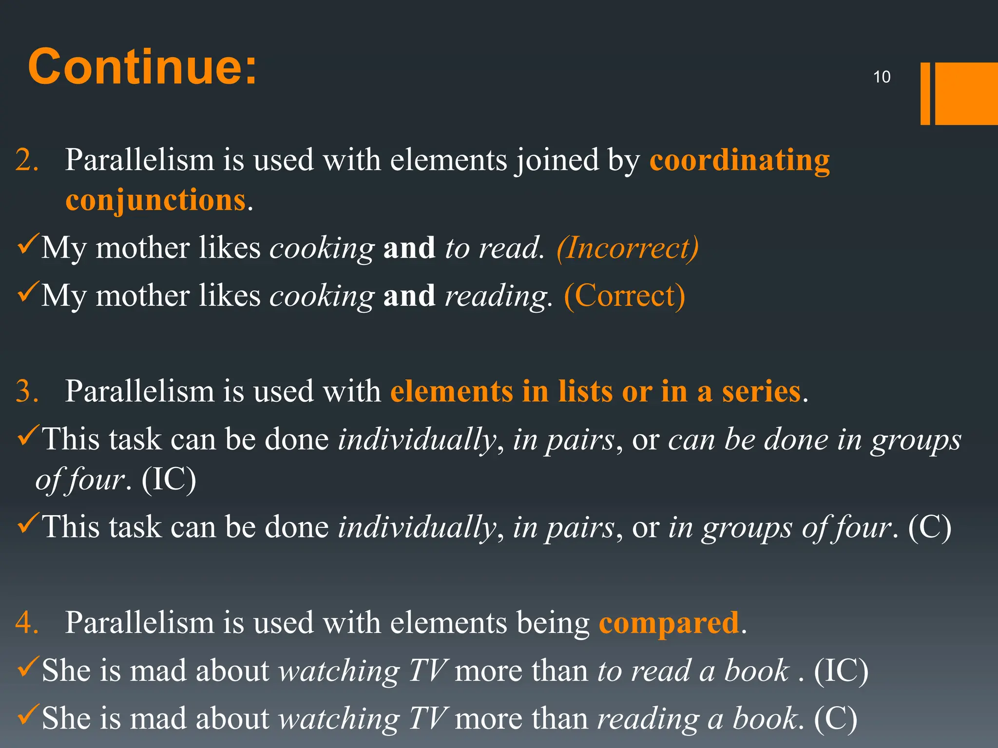 Parallelism in English grammer important pptx | PPT