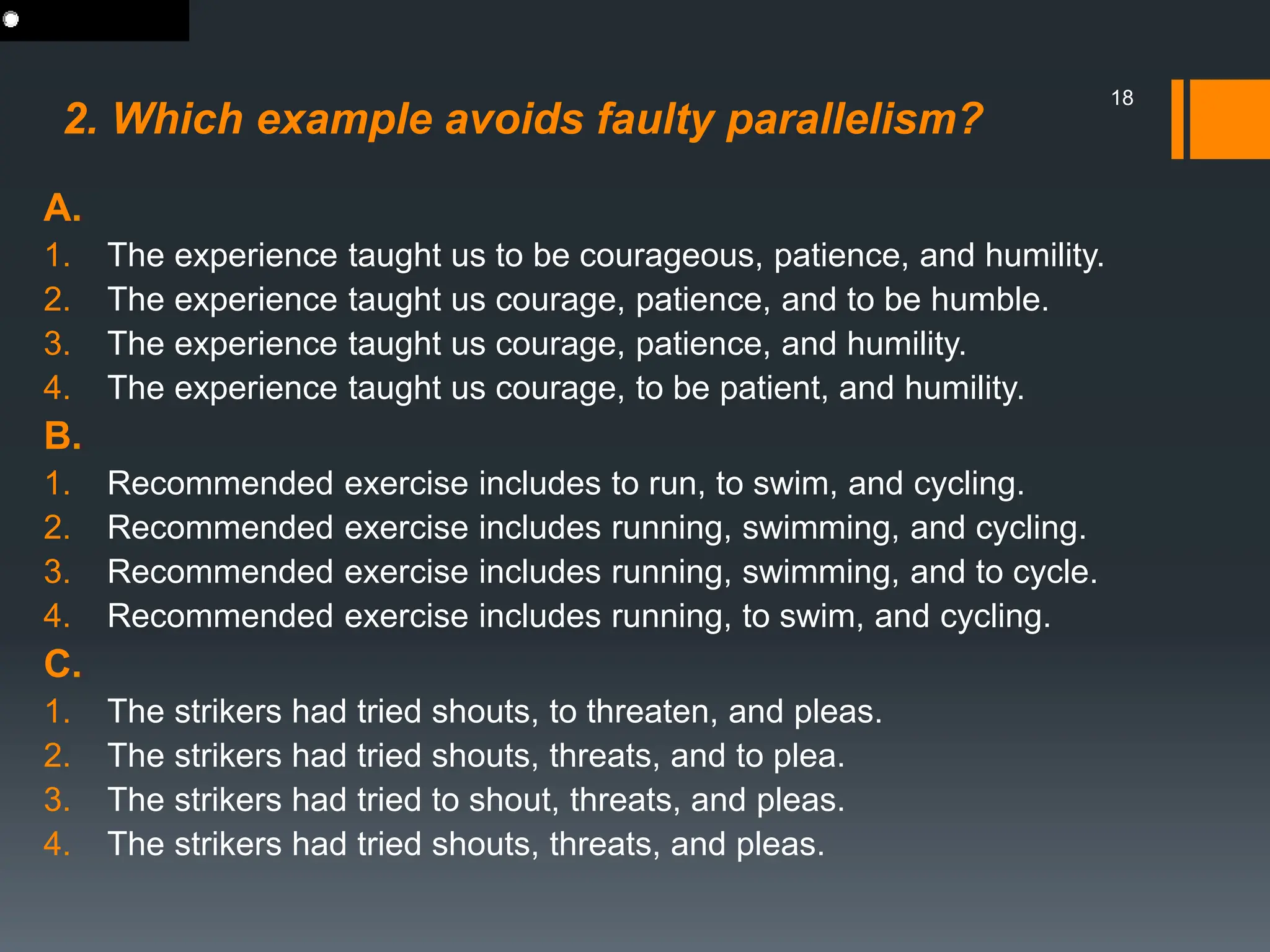 Parallelism in English grammer important pptx | PPT