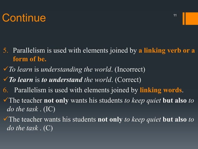 Parallelism in English grammer important pptx | PPT