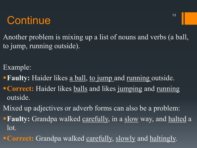 Parallelism in English grammer important pptx | PPT