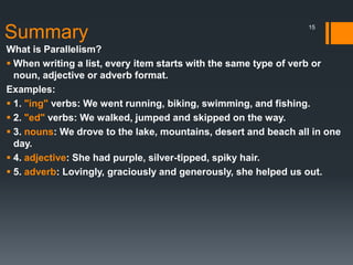Parallelism in English grammer important pptx | PPT