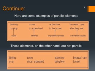 Parallelism in English grammer important pptx | PPT
