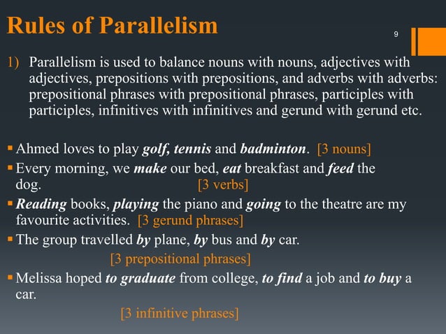 Parallelism in English grammer important pptx | PPT