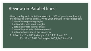 Parallelism and perpendicularity | PPTX